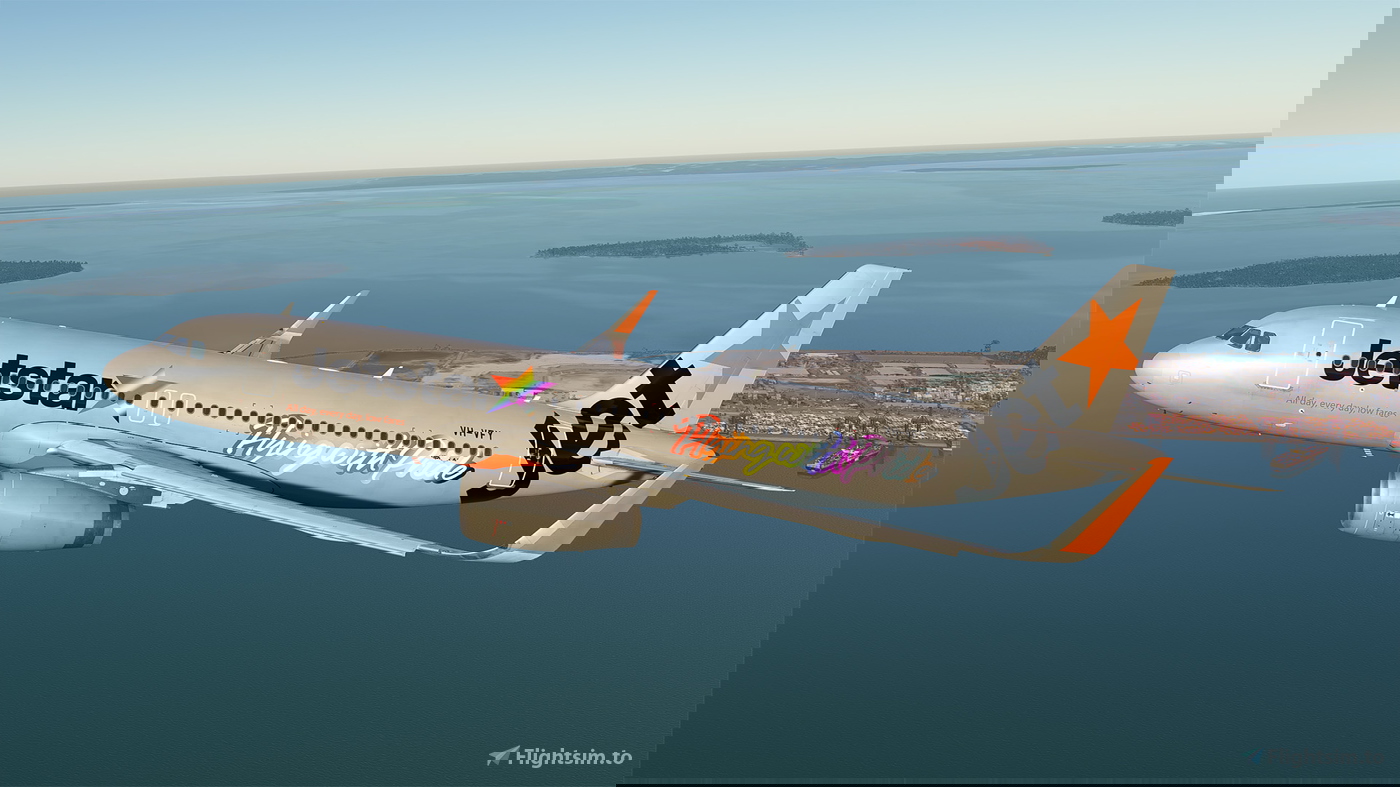 Jetstar A320 VH-VFY 'Flying with Pride' (8K & 4K w/ cabin) 对于 Microsoft Flight Simulator | MSFS