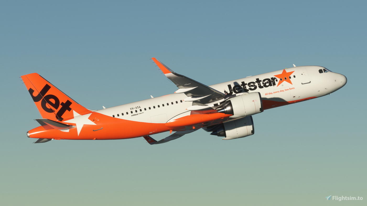 Jetstar (VH-A5A) - FlyByWire A32NX pour Microsoft Flight Simulator | MSFS