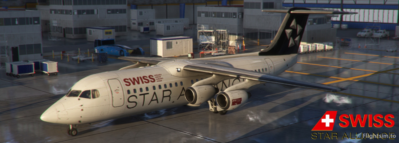 Just Flight Avro RJ100 Swiss Star Alliance HB-IYU per Microsoft Flight ...