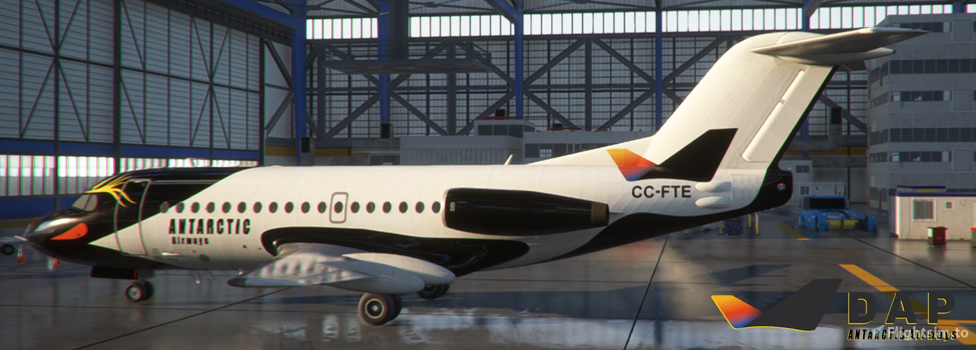 Just Flight Fokker F28-3000 Aerovias Antarctic Airways CC-FTE for ...