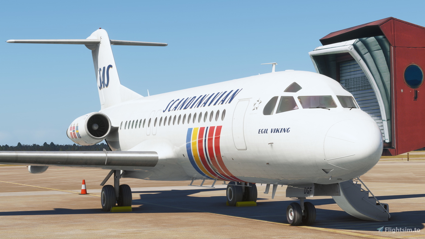Just Flight Fokker F28-4000 — SAS SE-DGF (1999) pour Microsoft Flight Simulator | MSFS