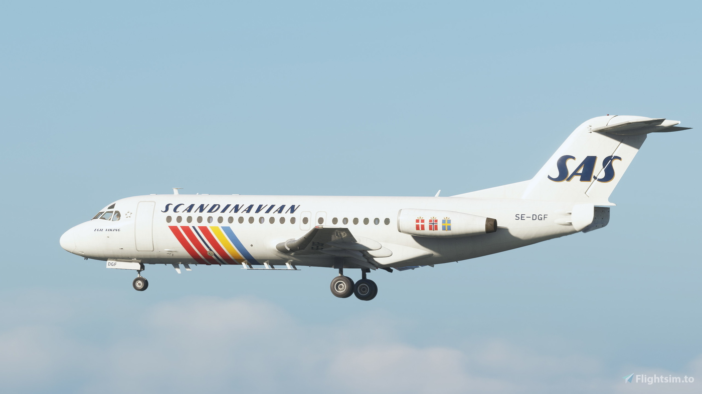 Just Flight Fokker F28-4000 — SAS SE-DGF (1999) for Microsoft Flight ...