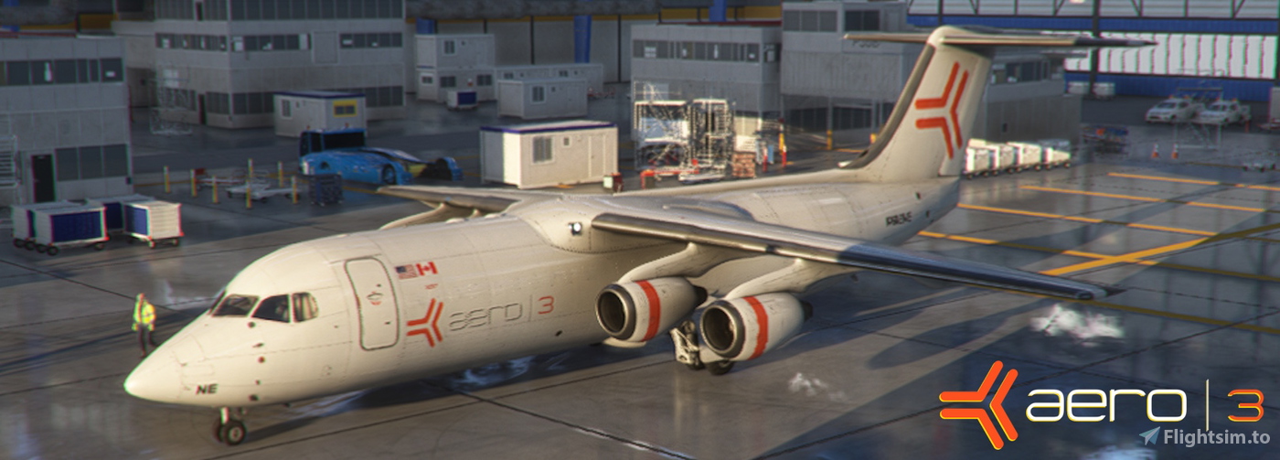 Just Flight RJ100 QT Aero-3 N603NE for Microsoft Flight Simulator | MSFS