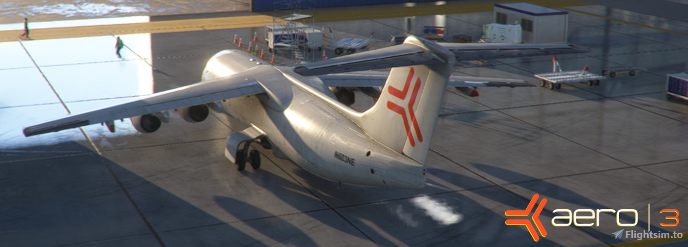 Just Flight RJ100 QT Aero-3 N603NE for Microsoft Flight Simulator | MSFS