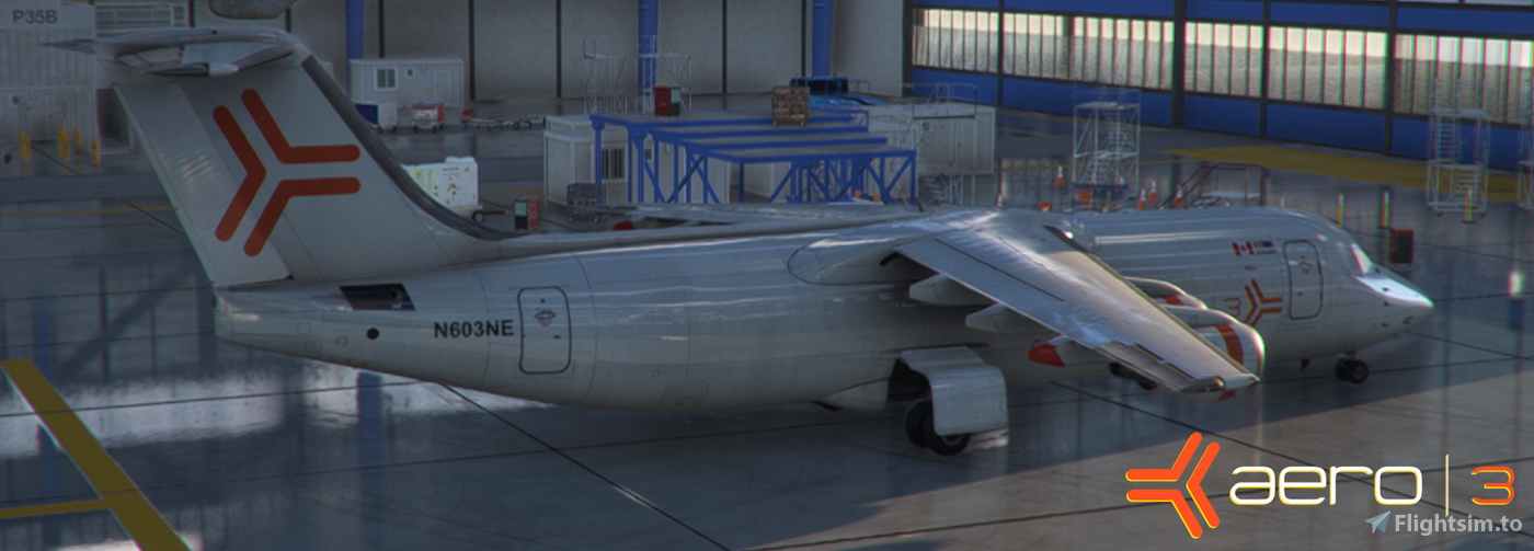 Just Flight RJ100 QT Aero-3 N603NE for Microsoft Flight Simulator | MSFS