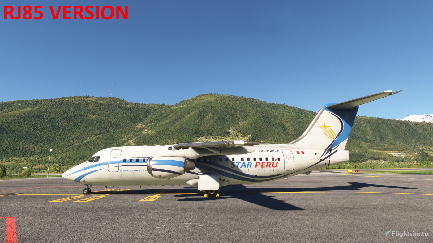 JustFlight -Avro RJ85 Star Peru OB-1885-P (old_paint) 对于 Microsoft Flight Simulator | MSFS