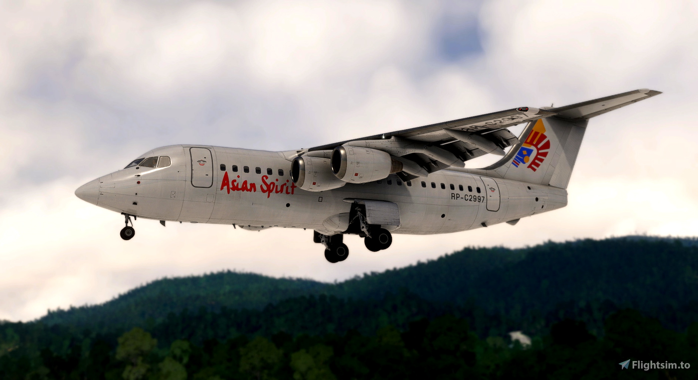 JustFlight Avro RJ 70 and RJ85 Asian Spirit Livery for Microsoft Flight ...