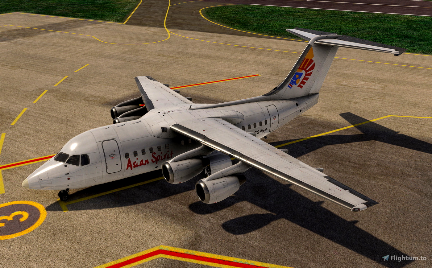 JustFlight Avro RJ 70 and RJ85 Asian Spirit Livery for Microsoft Flight ...