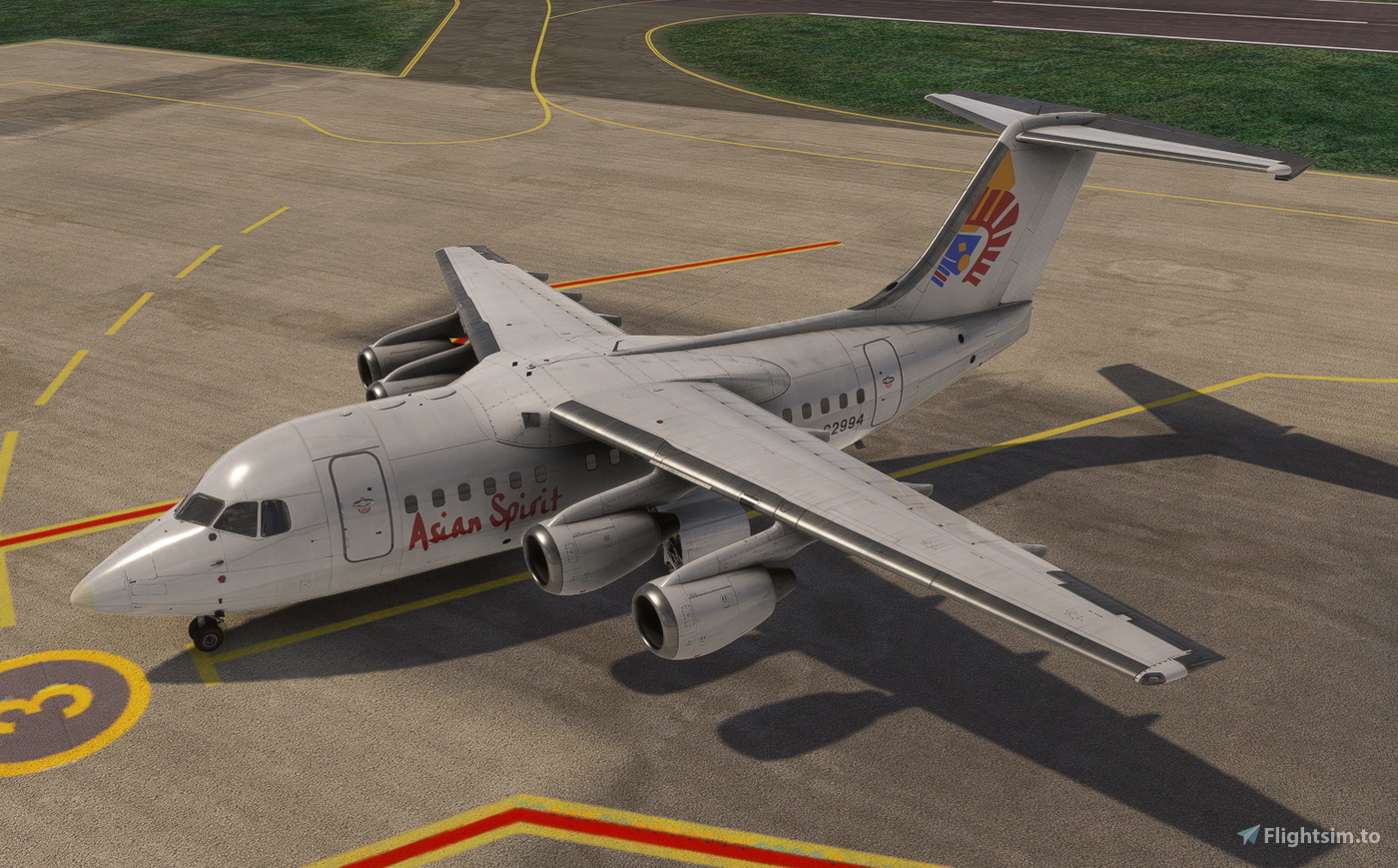 JustFlight Avro RJ 70 and RJ85 Asian Spirit Livery for Microsoft Flight ...