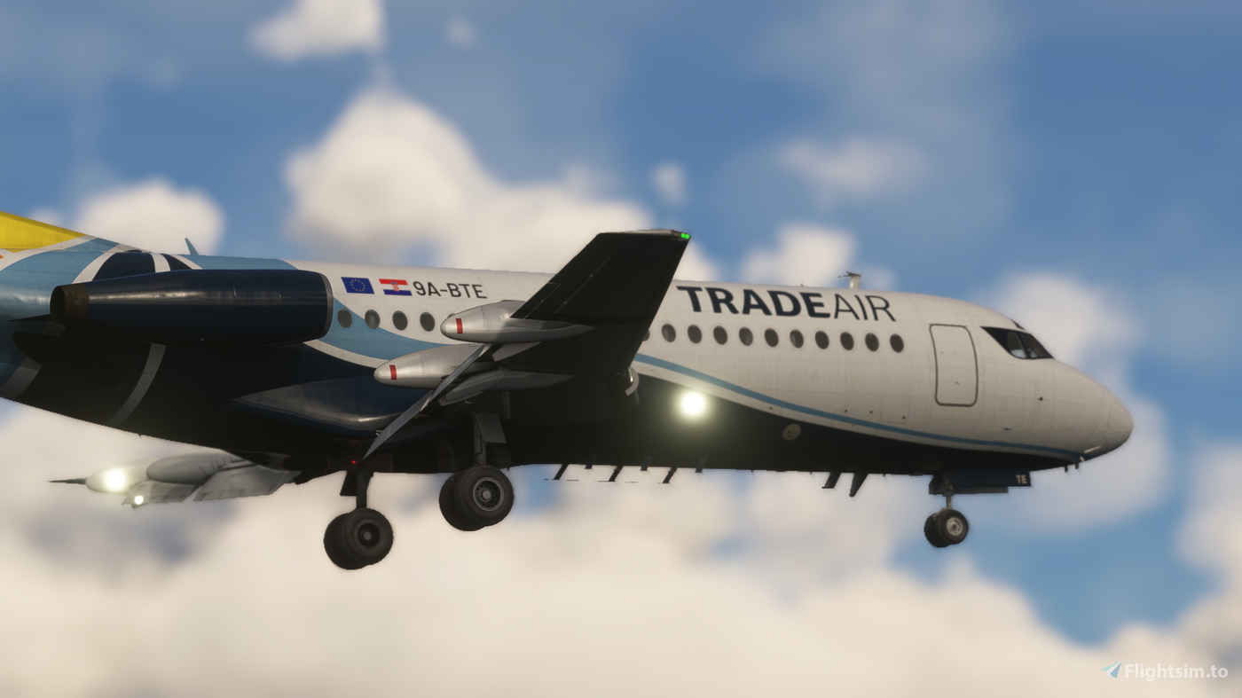 JustFlight Fokker 28 mk. 4000 Trade Air (Fictional) for Microsoft Flight Simulator | MSFS