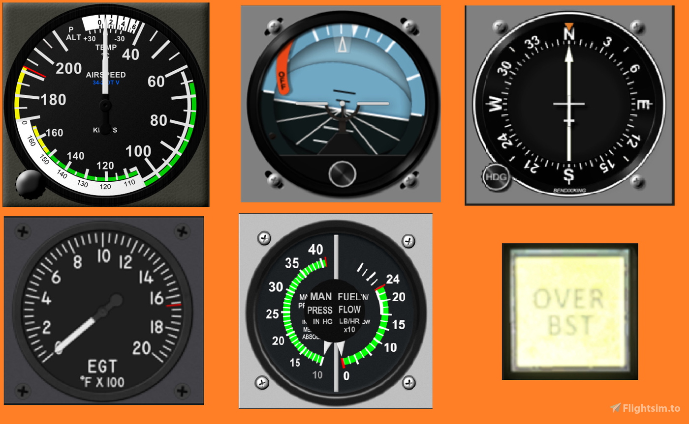 JustFlight Piper PA-28R Air Manager Instruments for Microsoft Flight ...