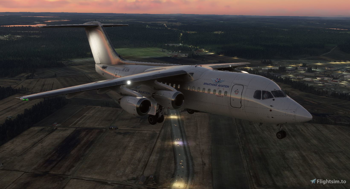 Justflight Professional - RJ 85 - SE-DJN - Braathens Aviation, 2007 for Microsoft Flight ...