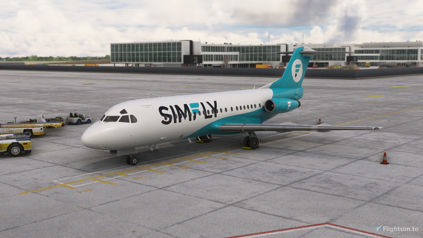 [JUSTFLIGHT] SimFly Fokker F-28 livery for Microsoft Flight Simulator | MSFS
