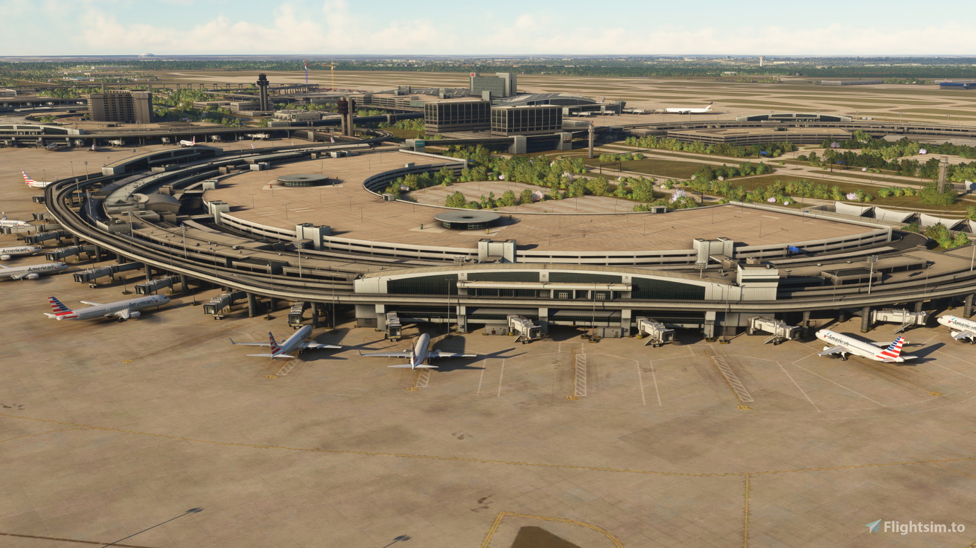 KDFW FSLTL Static Aircraft (ImagineSim) for Microsoft Flight Simulator ...