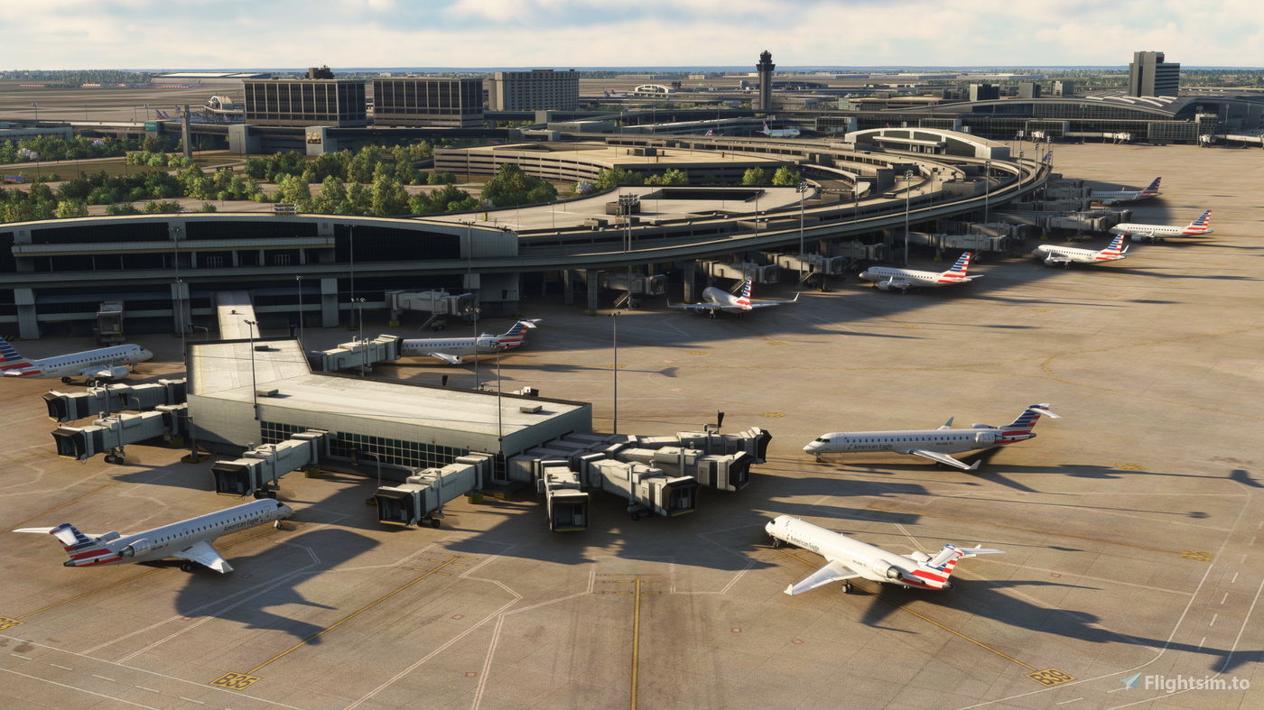 KDFW FSLTL Static Aircraft (ImagineSim) for Microsoft Flight Simulator ...