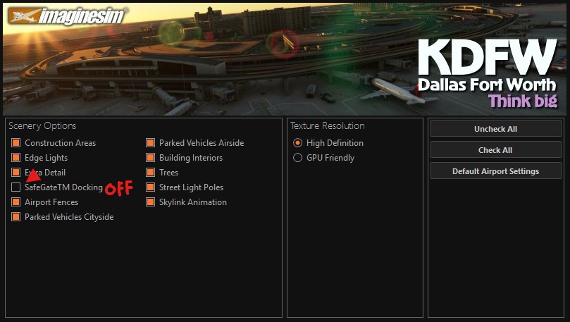 KDFW Mega-Hub GSX Pro Profile (Imaginesim KDFW) for Microsoft Flight ...