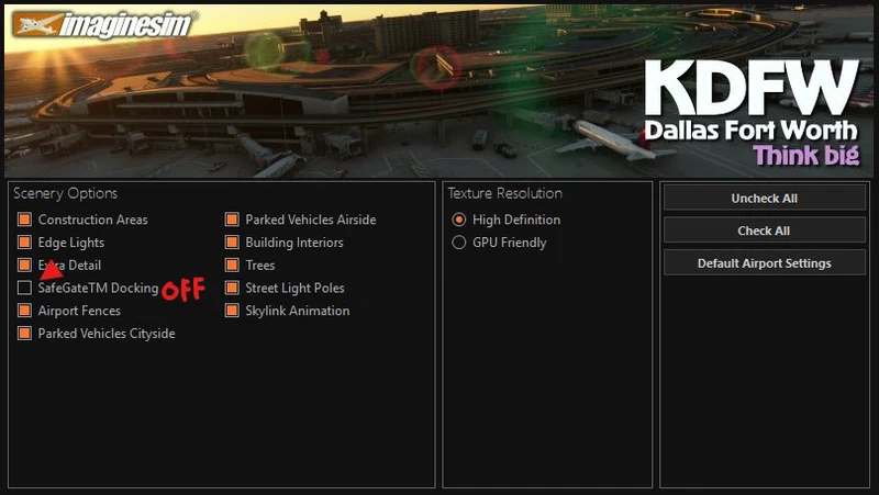 KDFW Mega-Hub GSX Pro Profile (Imaginesim KDFW) para Microsoft Flight ...