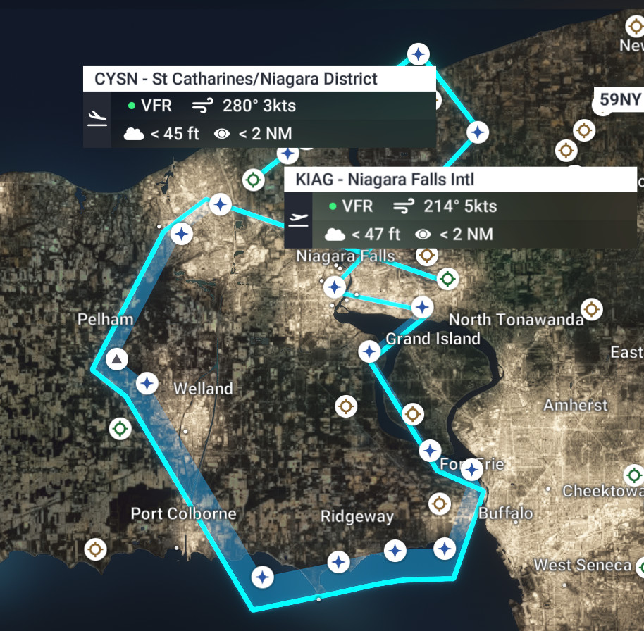 KIAG - CYSN Niagara Falls Sightseeing Tour for Microsoft Flight ...