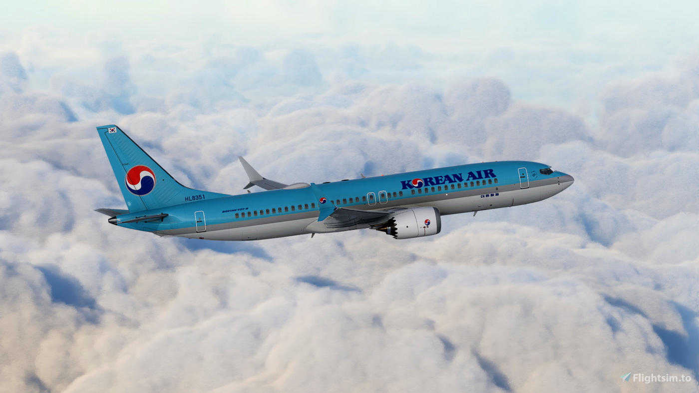 Threads - Korean Air B737 MAX Livery Pack (with Cabin) for iFly B737 MAX for Microsoft Flight ...