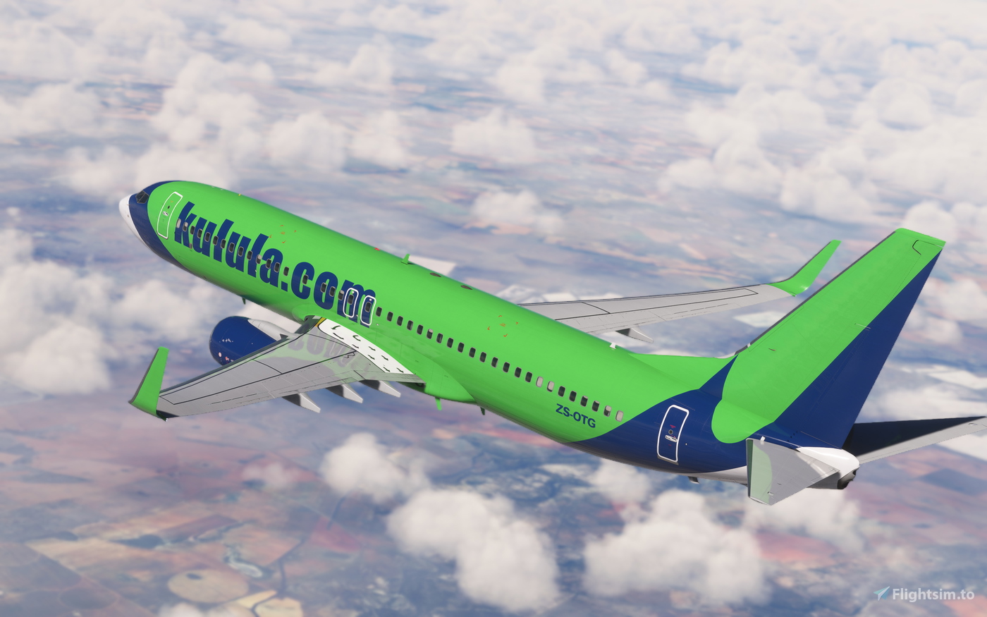 Kulula.com Boeing 737-800 PMDG BW ZS-OTG Original Livery (Fictional ...