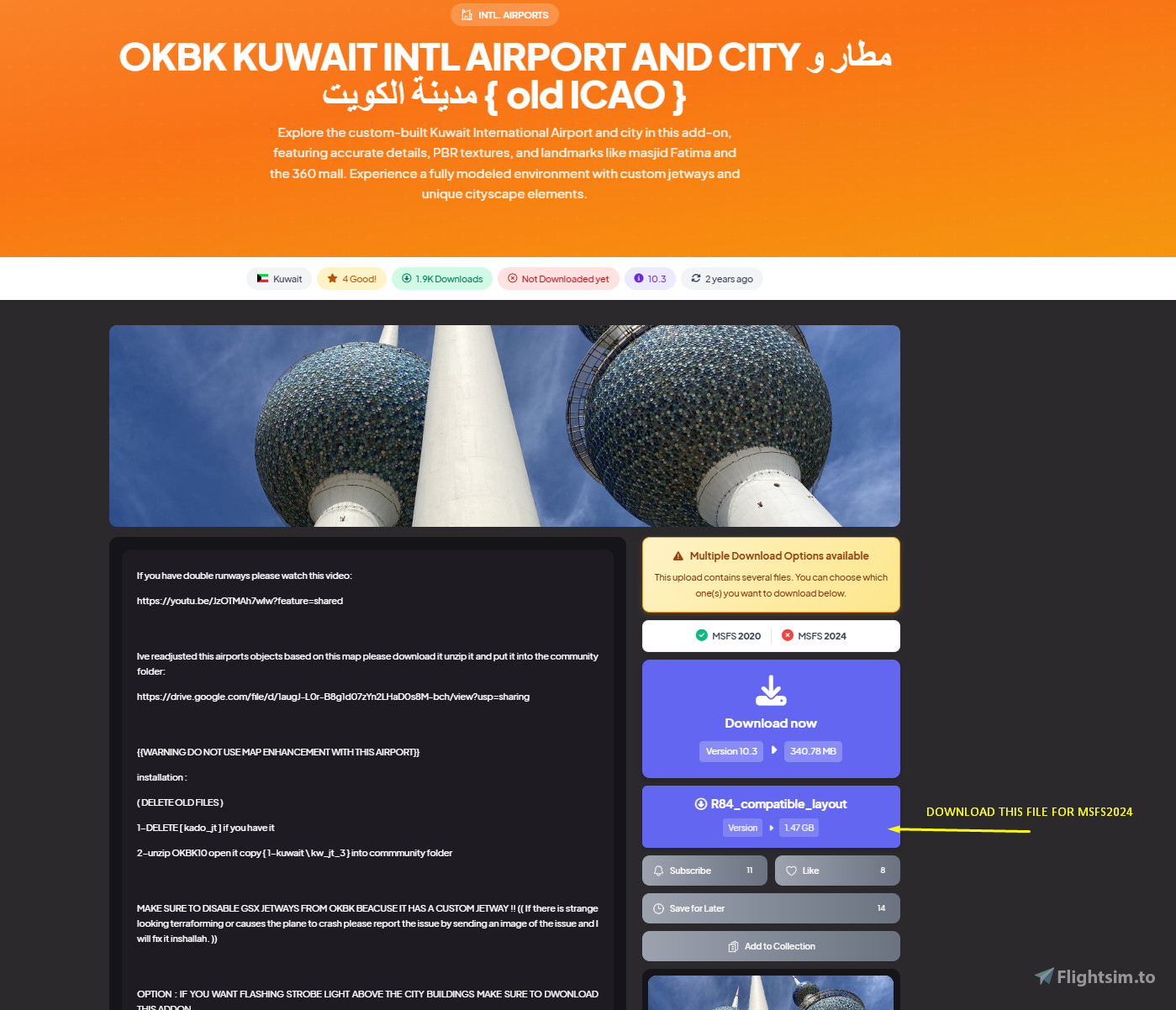 OKKK - Kuwait International Airport para Microsoft Flight Simulator | MSFS