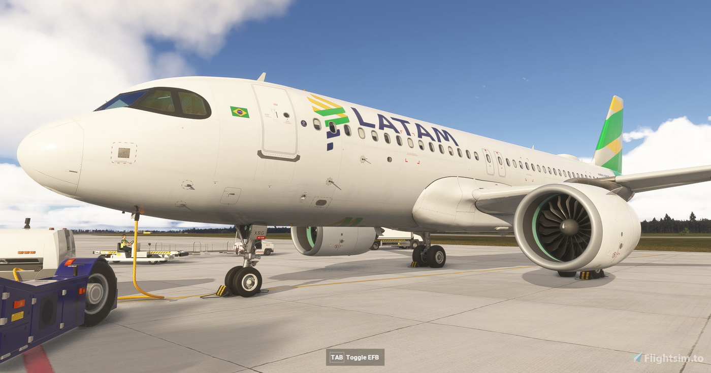 Latam Brasil - PR-XBG Verde Amarelo| IniBuids A320neo | 4K w/Cabin for ...