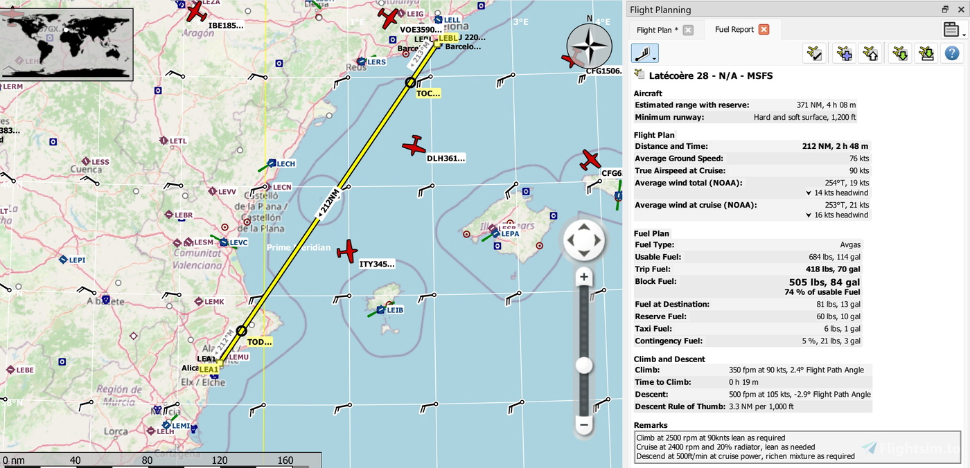Latécoère 28 Little Nav Map profile for Microsoft Flight Simulator | MSFS