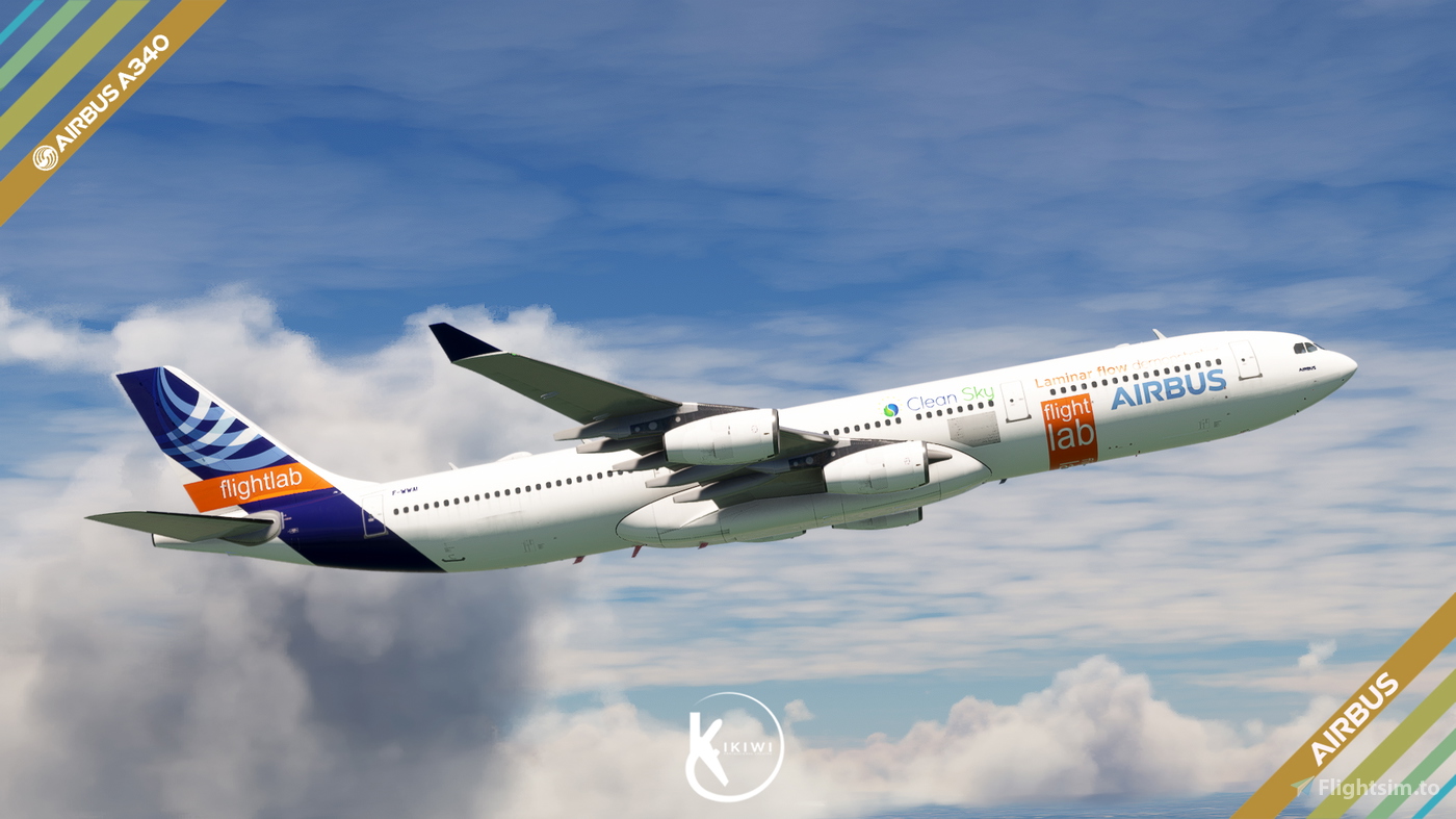 LatinVFR A340-300 Airbus House Livery Flightlab F-WWAI 4K & 8K for ...