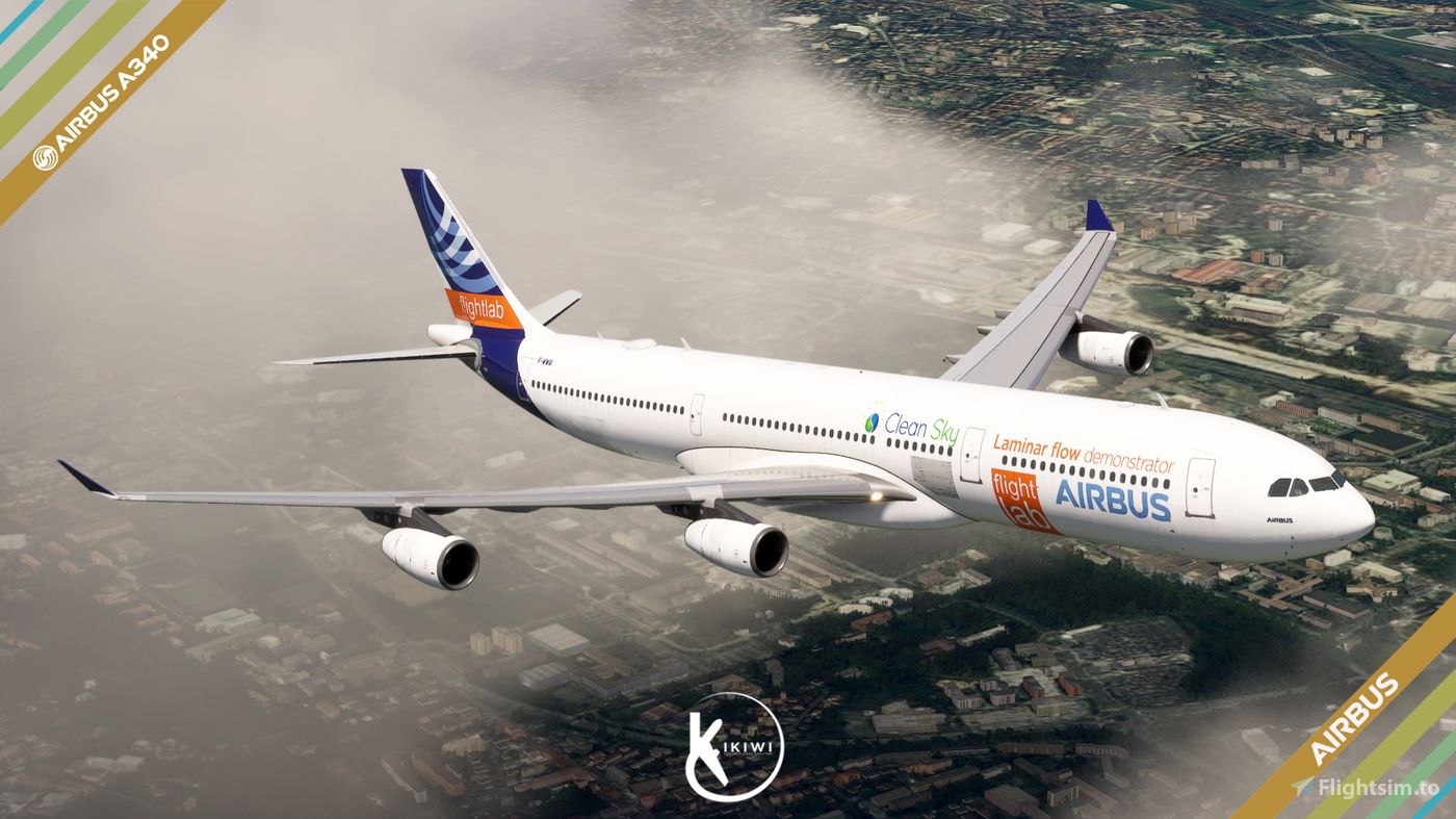 LatinVFR A340-300 Airbus House Livery Flightlab F-WWAI 4K & 8K for ...