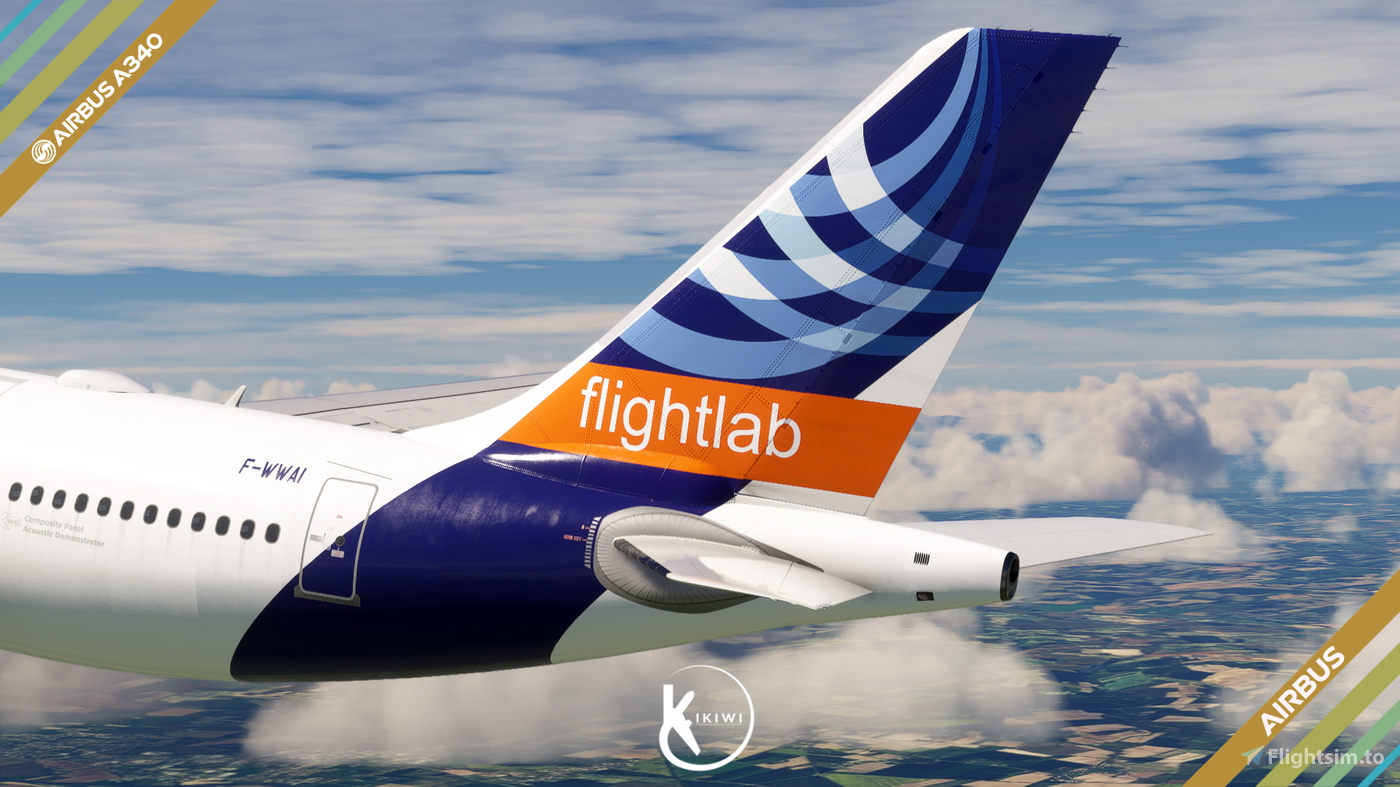 LatinVFR A340-300 Airbus House Livery Flightlab F-WWAI 4K & 8K for ...