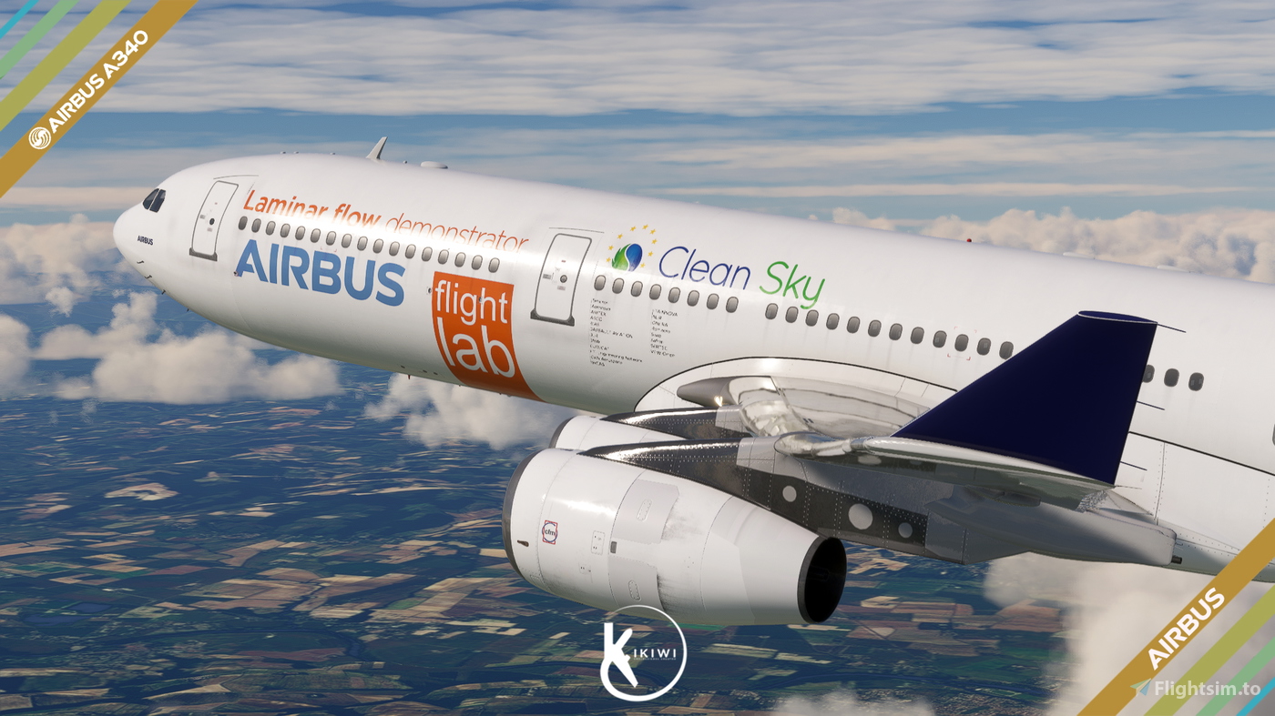 LatinVFR A340-300 Airbus House Livery Flightlab F-WWAI 4K & 8K for ...