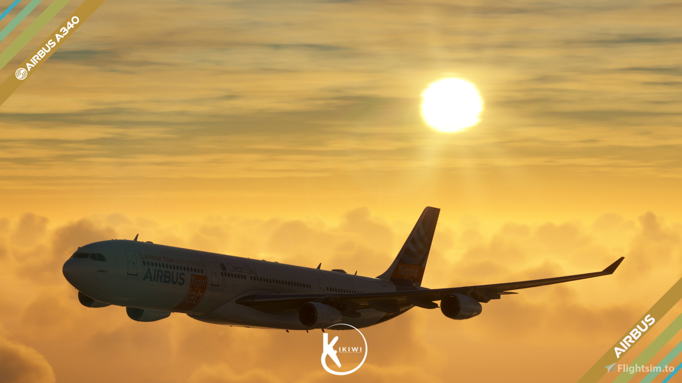 LatinVFR A340-300 Airbus House Livery Flightlab F-WWAI 4K & 8K for ...