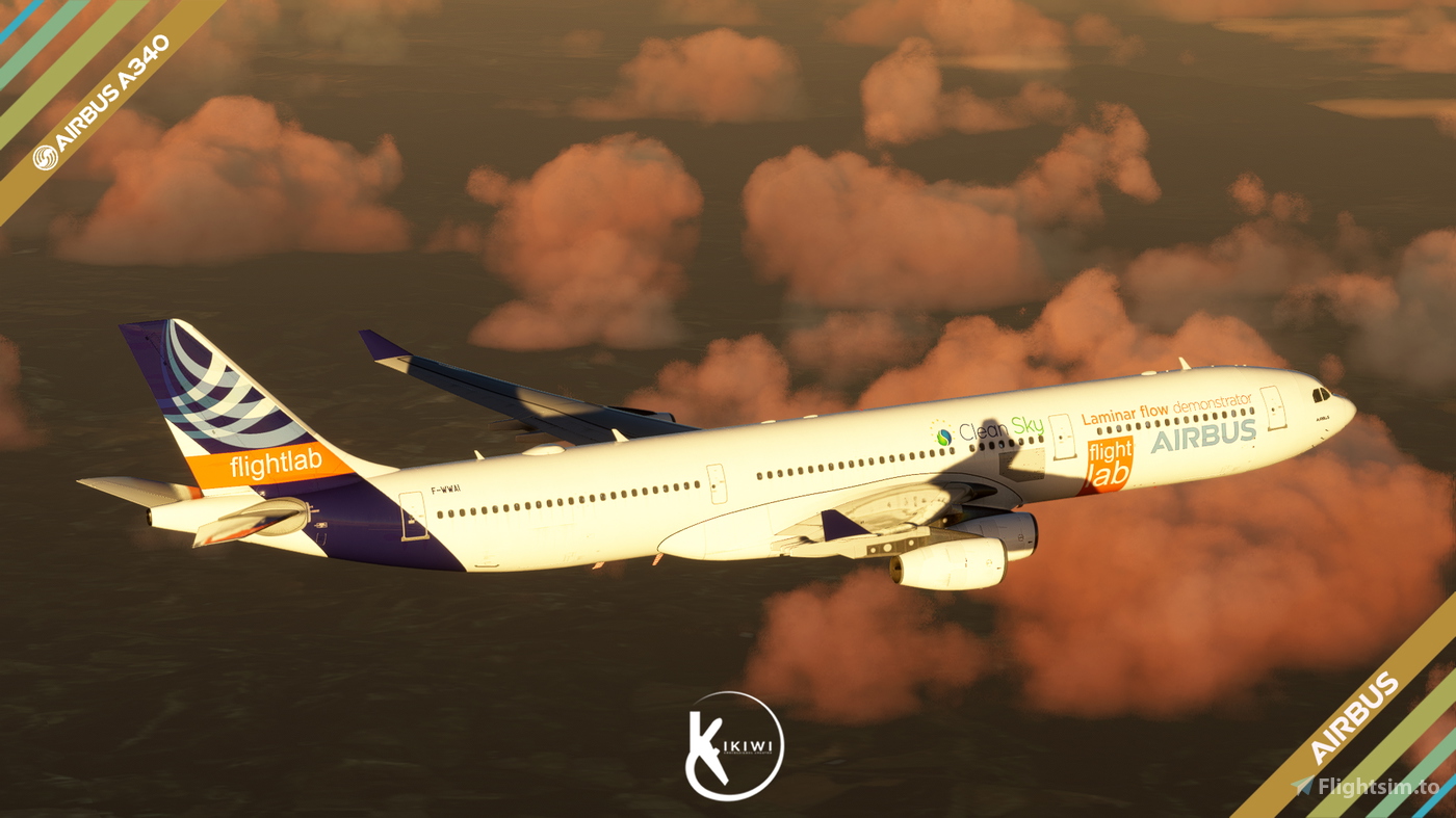 LatinVFR A340-300 Airbus House Livery Flightlab F-WWAI 4K & 8K for ...