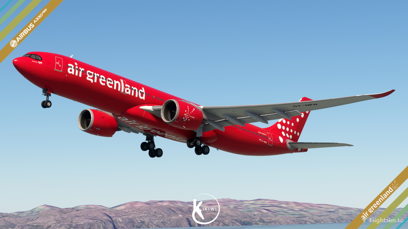 LatinVFR Airbus A330-900neo Air Greenland 4K & 8K for Microsoft Flight Simulator | MSFS