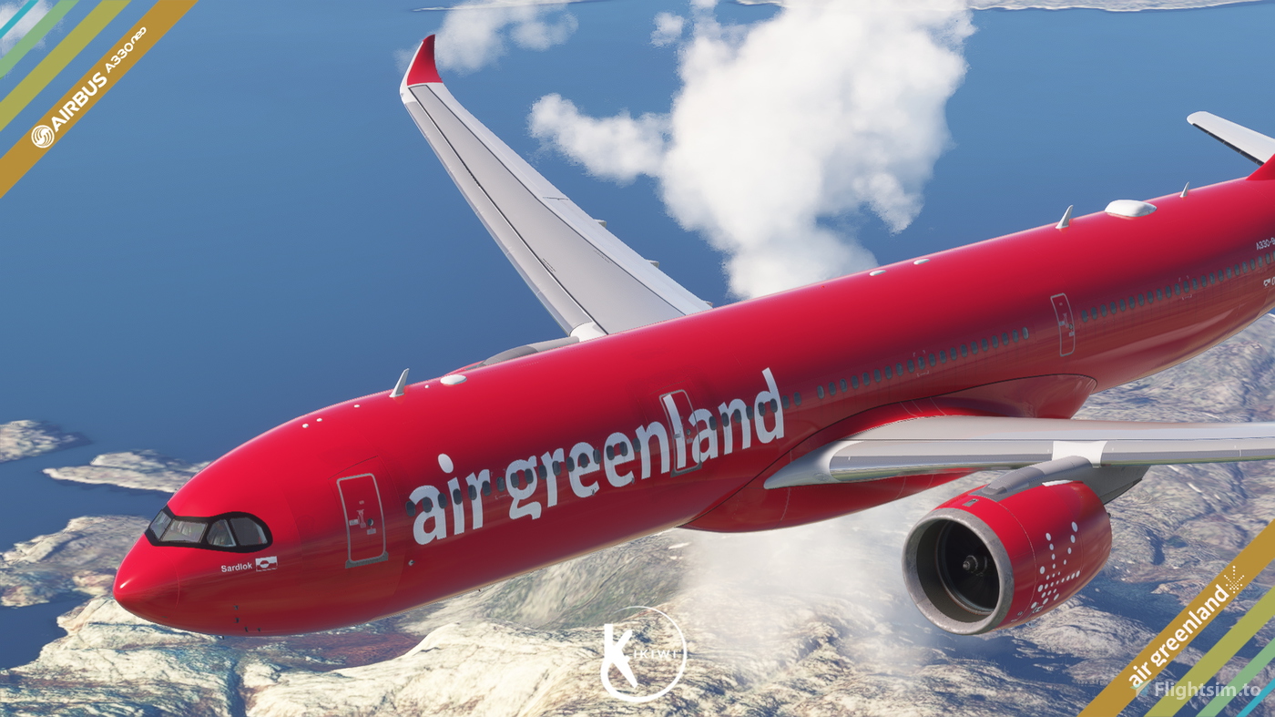 LatinVFR Airbus A330-900neo Air Greenland 4K & 8K pour Microsoft Flight Simulator | MSFS