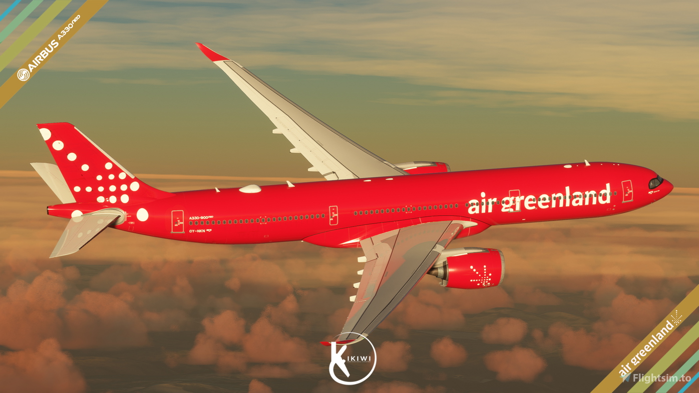 LatinVFR Airbus A330-900neo Air Greenland 4K & 8K for Microsoft Flight Simulator | MSFS