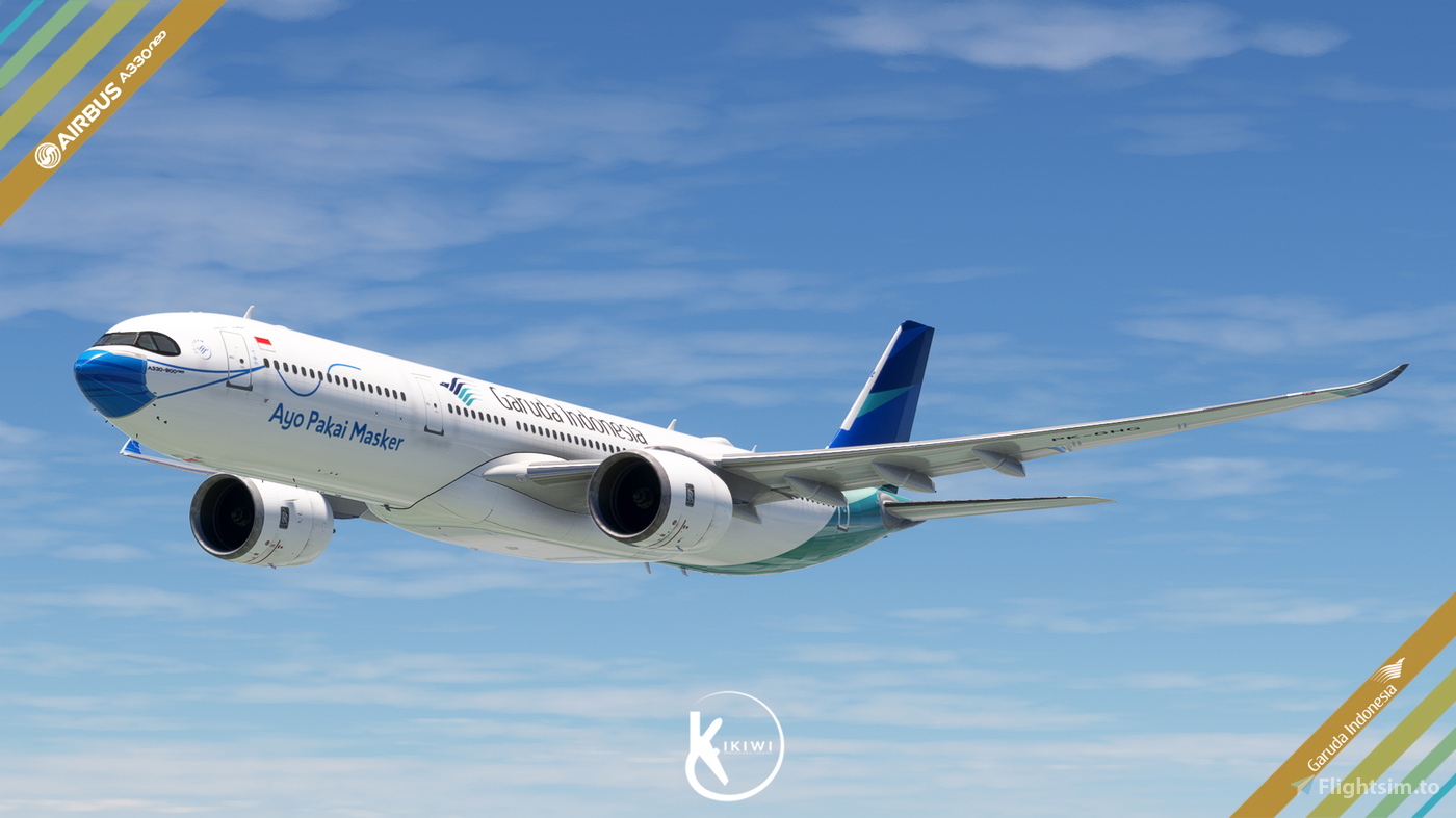 LatinVFR Airbus A330-900neo Garuda Indonesia PK-GHG 4K & 8K for Microsoft Flight Simulator | MSFS