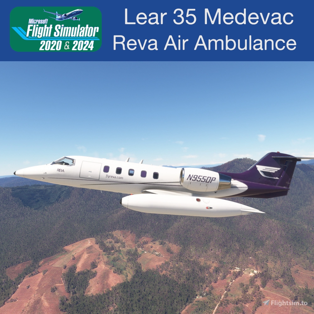 Learjet 35A REVA Air Ambulance N995DP pour Microsoft Flight Simulator ...