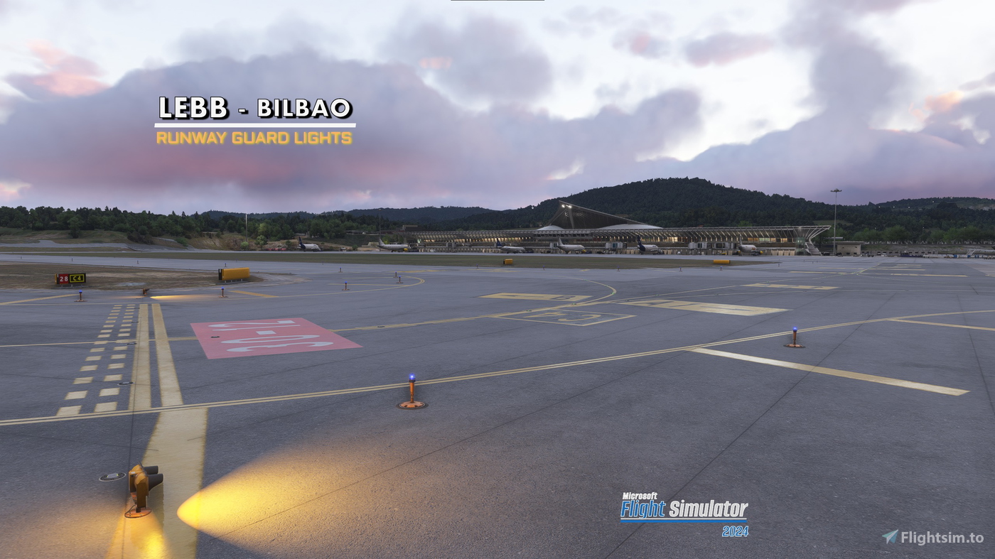 LEBB Runway Guard Lights voor Microsoft Flight Simulator | MSFS