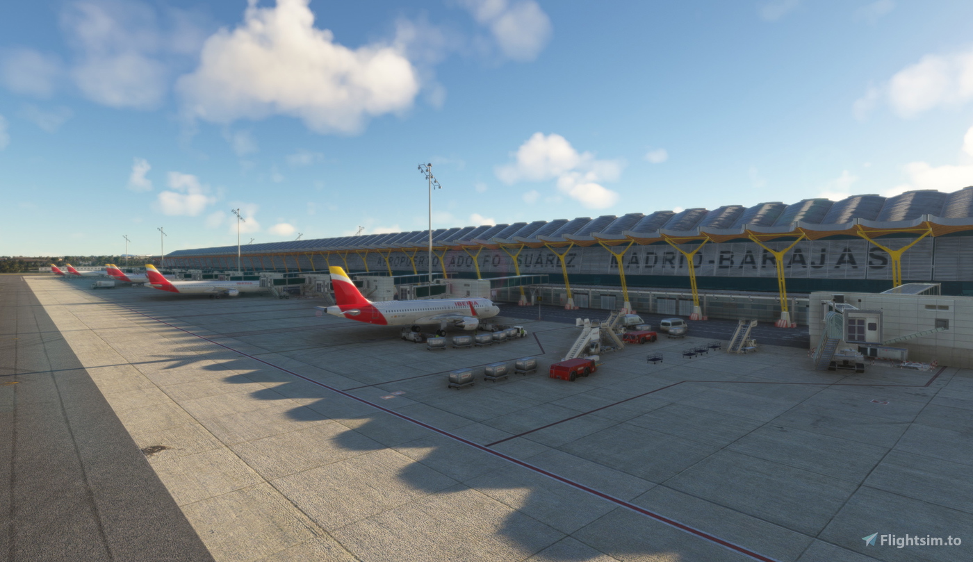 LEMD Madrid-Barajas Airport - FSLTL Static Aircraft for Microsoft ...