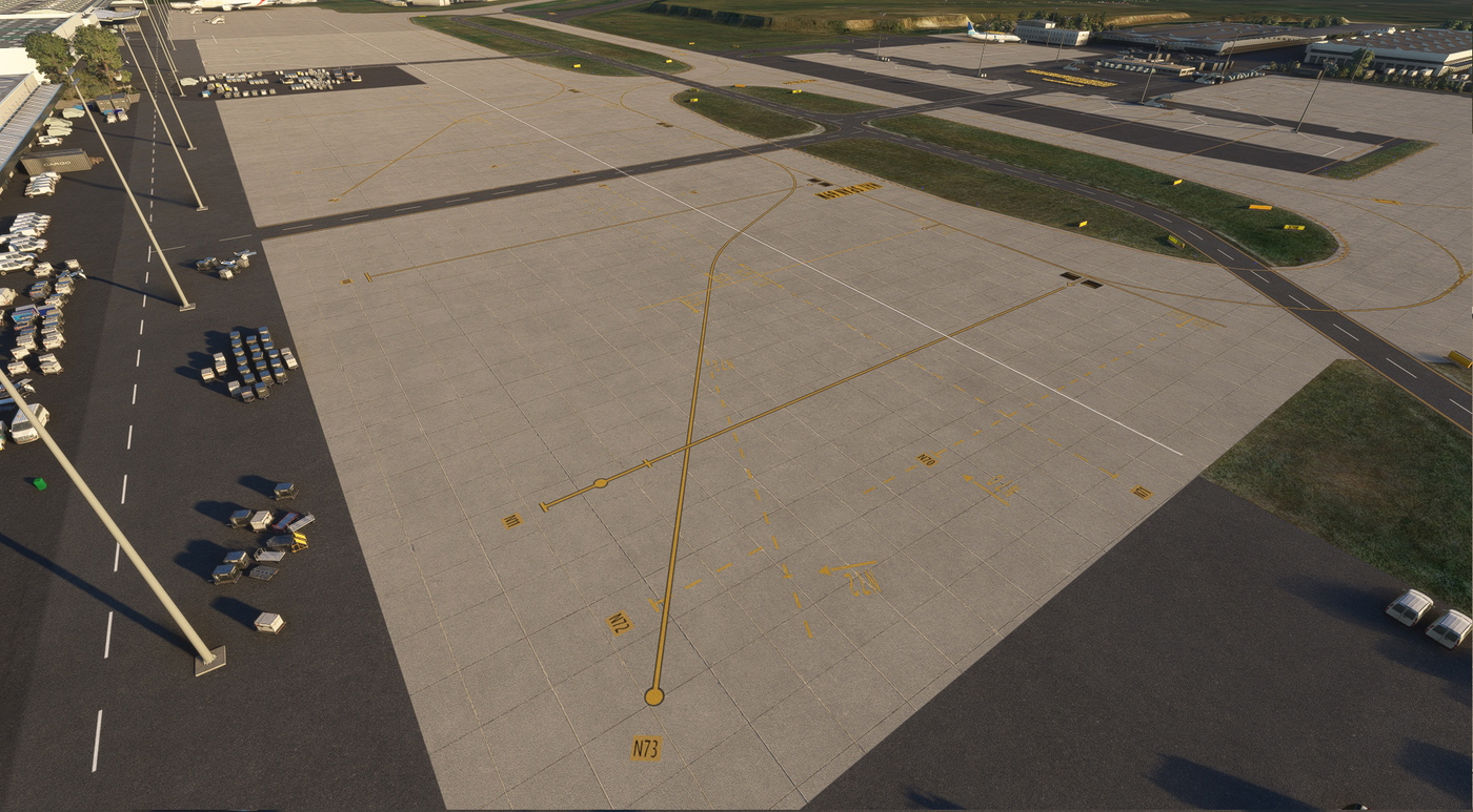 LFPG terrain fix with AFCAD and ground marking (with glass jetways ...