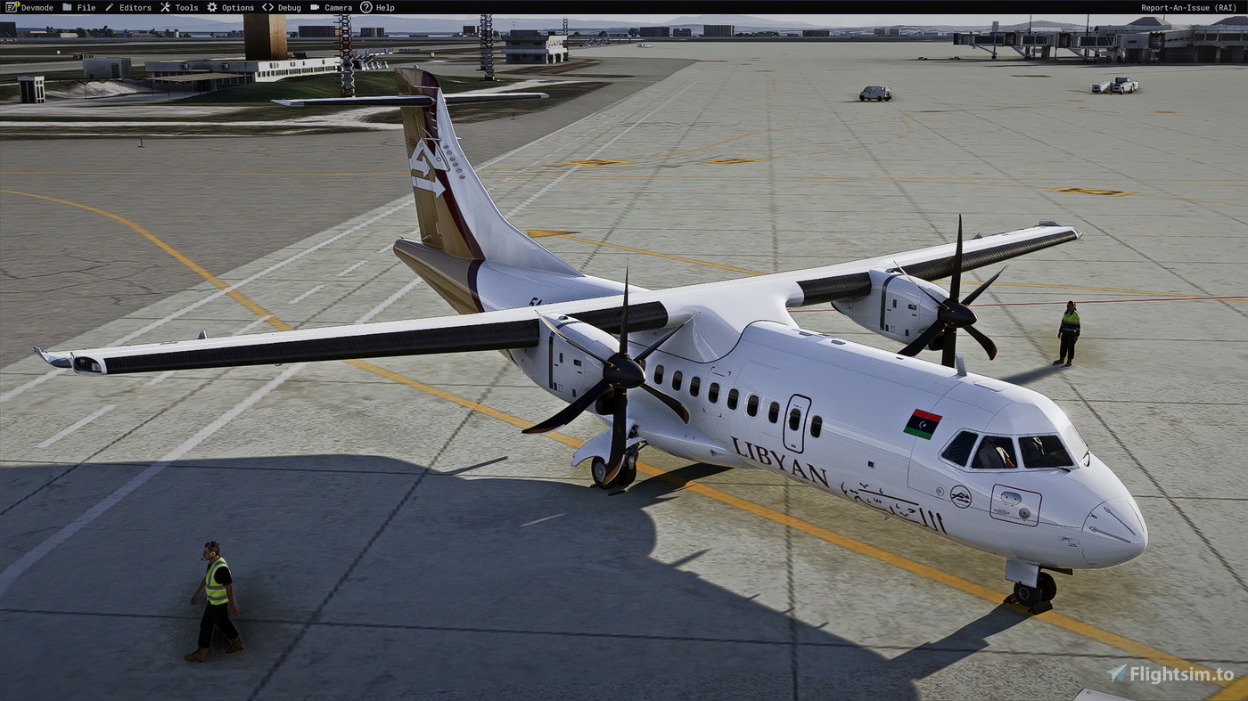 Libyan Airlines 5A-LAG (ATR42-500 aircraft) livery for Asobo ATR42-600 model para Microsoft ...