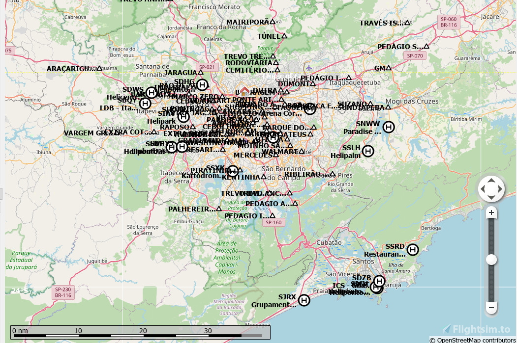 Little Nav Map - REH Terminal São Paulo + Helipontos BrunaFe10 e ...