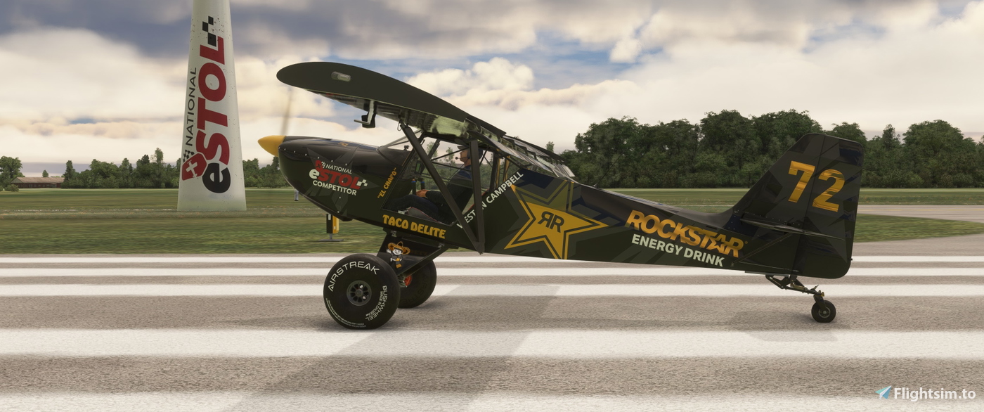 Livery //42 Kitfox - eSTOL #72 Rockstar Energy for Microsoft Flight ...