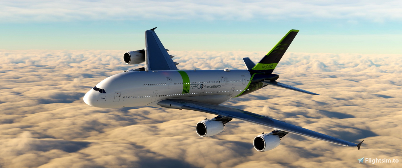 Livery FlyByWire A380 - Airbus ZERO e demonstrator (concept, 4K) for ...
