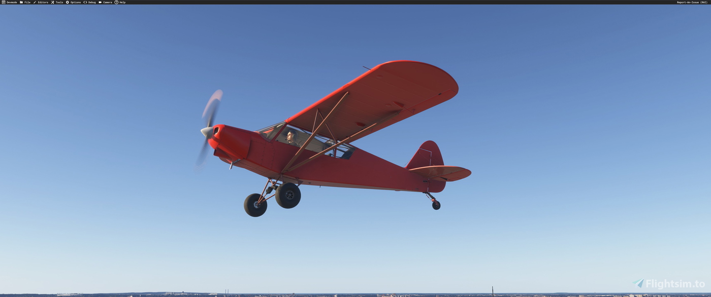 Livery Asobo Savage Cub - plain red for Microsoft Flight Simulator | MSFS
