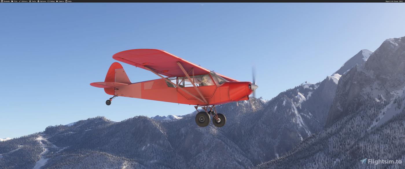 Livery Asobo Savage Cub - plain red for Microsoft Flight Simulator | MSFS