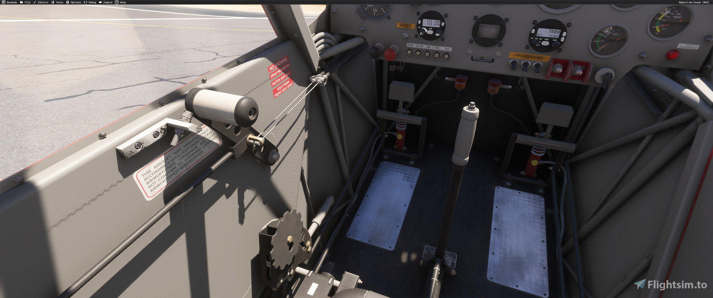 Livery Asobo Savage Cub - plain white for Microsoft Flight Simulator | MSFS