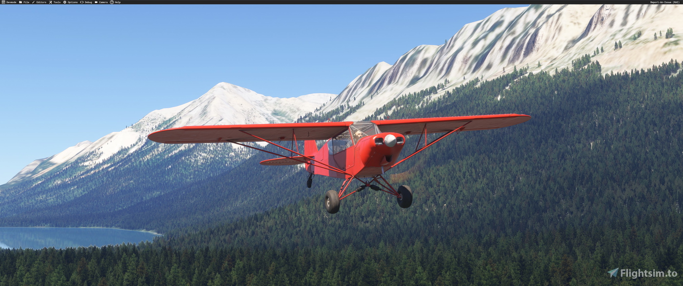 Livery Asobo Savage Cub - plain red for Microsoft Flight Simulator | MSFS