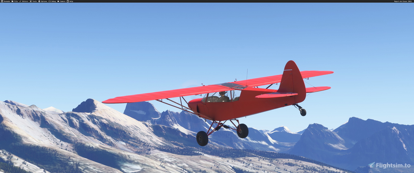 Livery Asobo Savage Cub - plain red for Microsoft Flight Simulator | MSFS
